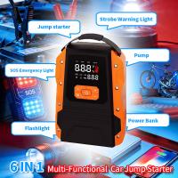 China 20000mAh 3000A Peak Current Multi Functional Jump Starter with 150PSI Air Compressor and Tire Pump for sale