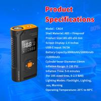 China Portable Jump Starter with 1800A Peak Current, 150 PSI Air Pump, and 12000mAh Battery for Emergency Vehicle Starting for sale