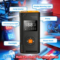 China Portable Jump Starter with 1800A Peak Current, 150 PSI Air Pump, and 12000mAh Battery for Emergency Vehicle Starting for sale