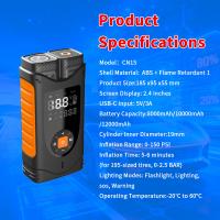 China Compact 8000mAh Battery Jump Starter with 150 PSI Tire Inflator and LCD Digital Display for sale