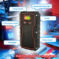 China 12000mAh Battery 600A Peak Current Jump Starter with 150PSI Tire Inflator and USB Charging for sale