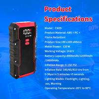 China 16000mAh Multi-Function Jump Starter with 150 PSI Air Compressor and LED Emergency Torch for Cars and SUVs for sale