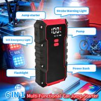 China 16000mAh Multi-Function Jump Starter with 150 PSI Air Compressor and LED Emergency Torch for Cars and SUVs for sale
