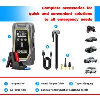 China Compact 12V Dual-Start Jump Starter with 12000mAh High-Density Lithium Battery Built-in LED Torch and Over-current Protection for sale