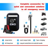 China Multi-Function 8000mAh Car Jump Starter with 150 PSI Tire Inflator and Portable Power Bank for sale