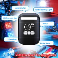 China Multi-Function 8000mAh Car Jump Starter with 150 PSI Tire Inflator and Portable Power Bank for sale