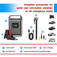 China 12V 8000mAh Portable Car Jump Starter with 150 PSI Tire Inflator and Power Bank Function for sale
