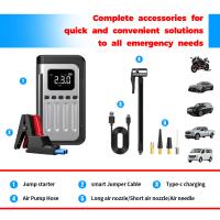 China 8000mAh Multi-Function Jump Starter with 150 PSI Air Compressor and Emergency Power Supply for sale
