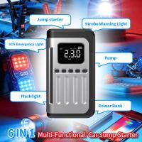 China 8000mAh Multi-Function Jump Starter with 150 PSI Air Compressor and Emergency Power Supply for sale