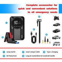 China Portable 8000mAh Car Jump Starter with 150 PSI Air Compressor and 12V Vehicle Compatibility for sale
