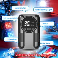China Portable 8000mAh Car Jump Starter with 150 PSI Air Compressor and 12V Vehicle Compatibility for sale