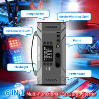 China 10000mAh 12V Car Jump Starter with 150 PSI Tire Inflator and 1000A Peak Current Portable Power Bank for sale