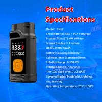 China 8000mAh Jump Starter with 150PSI Air Compressor and LED Emergency Light for Emergency Vehicle Charging for sale