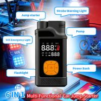 China 8000mAh Jump Starter with 150PSI Air Compressor and LED Emergency Light for Emergency Vehicle Charging for sale