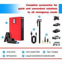 China 12000mAh Vehicle Battery Booster Pack with Air Compressor and USB Charger for sale