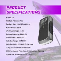 China Portable 12V Car Jump Starter with 150 PSI Air Compressor and 8000mAh Lithium Battery Power Bank for sale