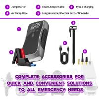 China Portable 12V Car Jump Starter with 150 PSI Air Compressor and 8000mAh Lithium Battery Power Bank for sale