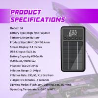 China Portable 1000A Peak Car Jump Starter with 150 PSI Air Compressor and 2.4-inch Digital Display for sale