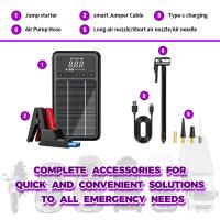 China Portable 1000A Peak Car Jump Starter with 150 PSI Air Compressor and 2.4-inch Digital Display for sale