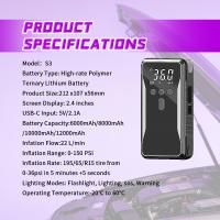 China Compact Automotive Jump Starter with 1000A Peak Starting Current and 150 PSI Tire Inflation Portable Air Compressor for sale