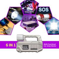 China Smart 10000mAh Jump Starter with 150 PSI Air Compressor and LED Flashlight for Emergency Power Supply for sale