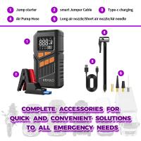 China 1800A Peak Current Car Jump Starter with 150PSI Air Compressor and 2.4 Inch Digital Display for sale