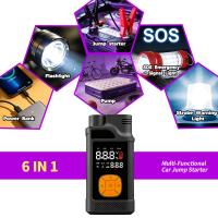 China 8000mAh Battery 150 PSI Air Compressor Car Jump Starter with 2.4-inch Digital Display and LED Light for sale