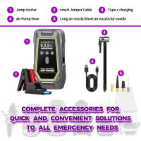 China 8000mAh Battery Capacity 150 PSI Air Compressor Car Jump Starter with Multiple LED Lighting Modes and Portable Power Bank for sale