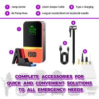 China 600A Peak Current Vehicle Jump Starter with Built-in 150 PSI Air Compressor and 30000mAh Battery Capacity for sale