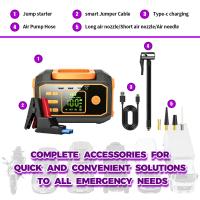 China High-Capacity 24000mAh Car Jump Starter with 150 PSI Tire Inflator and 600A Peak Current for sale