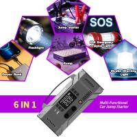 China Portable Automotive Jump Starter with 150 PSI Tire Inflator 1000A Peak Power and 10000mAh Power Bank for sale
