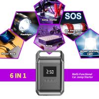 China 12V 8000mAh Automotive Jump Starter with 150PSI Digital Inflator and LED Emergency Lamp for sale