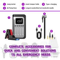 China 12V Automotive Jump Starter with 8000mAh Battery 150PSI Tire Pump and Multi-Mode LED Light for sale
