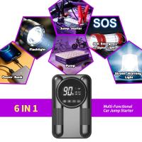 China 8000mAh Battery Car Jump Starter with 150PSI Tire Inflator and 1200A Peak Starting Power for sale
