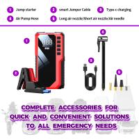 China CYD17 12V Portable Car Jump Starter with 6400mAh Battery 600A Peak Current and 150PSI Air Compressor for sale