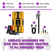 China Emergency Car Jump Starter with 150PSI Air Compressor 8000mAh Battery and 600A Peak Current for Quick Engine Start for sale
