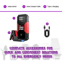 China 12V Portable Car Jump Starter with 600A Peak Power 8000mAh Rechargeable Battery and LED Safety Light for sale