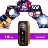 China Portable Car Jump Starter with 600A Peak Current 8000mAh Battery and QC3.0 Fast Charging for sale