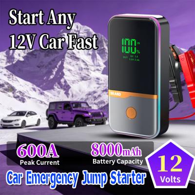 China 12V Compact Car Jump Starter with 600A Peak Current, 20000mAh Battery, and Digital Display for Emergency Power for sale