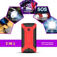 China Portable 12V Car Jump Starter with 600A Peak Power 6400mAh Battery LED Display and Emergency Light for sale