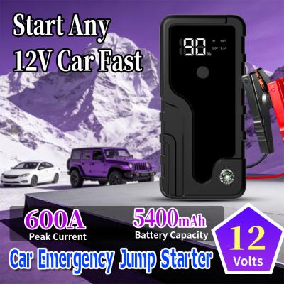 China 12V 600A Peak Current Car Jump Starter with 6400mAh Battery and LED Digital Display for sale