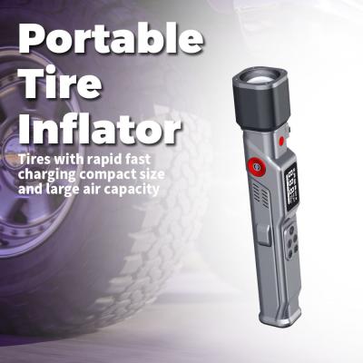 China 6000mAh Rechargeable Portable Air Compressor Pump with LED Light and 22 L/min Fast Inflation Digital Tire Inflator for sale