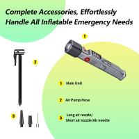 China 6000mAh Rechargeable Portable Air Compressor Pump with LED Light and 22 L/min Fast Inflation Digital Tire Inflator for sale