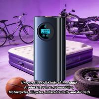 China 80W Mini Air Pump with Digital Display and Dual Battery - Portable Rechargeable Tire Inflator for sale