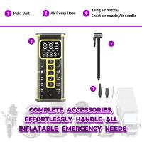 China High-Pressure 150 PSI Portable Air Pump with 60W Motor and Rechargeable Battery for Fast Tire Inflation for sale