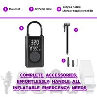 China Dual-Mode Portable Air Compressor and Tire Inflator with 150 PSI and Type-C Charging for Emergency Jump Starter for sale