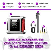 China 60000mAh 12V/24V Jump Starter with 150 PSI Air Compressor and Portable Power Bank for sale