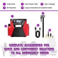 China 42000mAh 12V/24V Jump Starter with 150 PSI Air Compressor and Fast Charging USB Outputs for sale