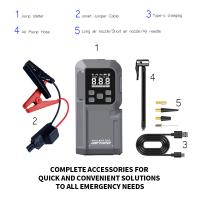 China 12V Portable Jump Starter with 150 PSI Air Compressor and 8000–12000mAh Battery Booster for sale