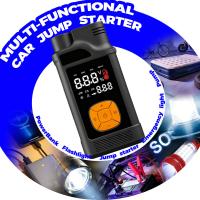 China 8000mAh Battery Jump Starter with 150 PSI Air Compressor and Digital Display for Emergency Vehicle Charging for sale